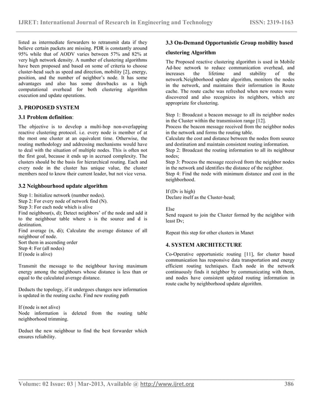 Designing An Opportunistic Routing Scheme For Adaptive Clustering In Mobile Ad Hoc Networks Pdf