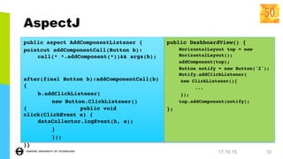 Designing an unobtrusive analytics framework for monitoring java applications sampo suonsyrjä | PPT