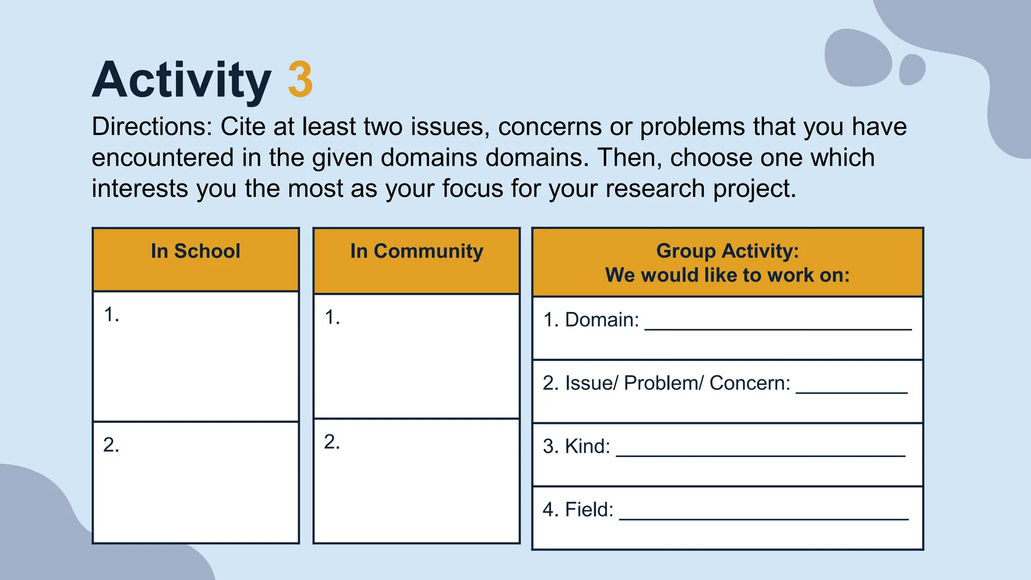 Practical Research 1, Lesson 5: DESIGNING A RESEARCH PROJECT RELATED TO ...
