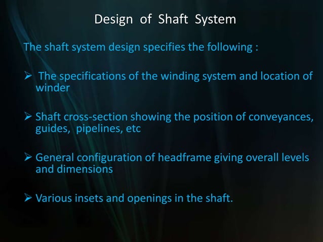 Designing a shaft system | PPTX | Geology | Science