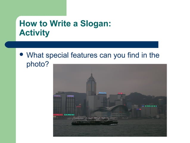 Designing a slogan | PPT