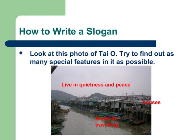 Designing a slogan | PPT