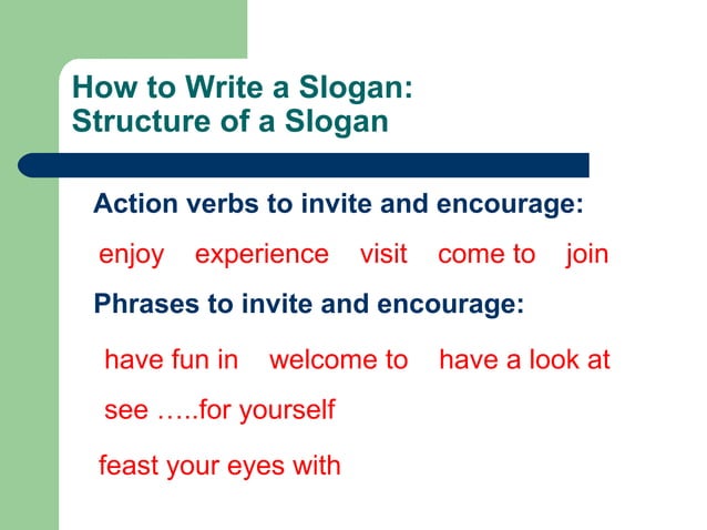 Designing a slogan | PPT