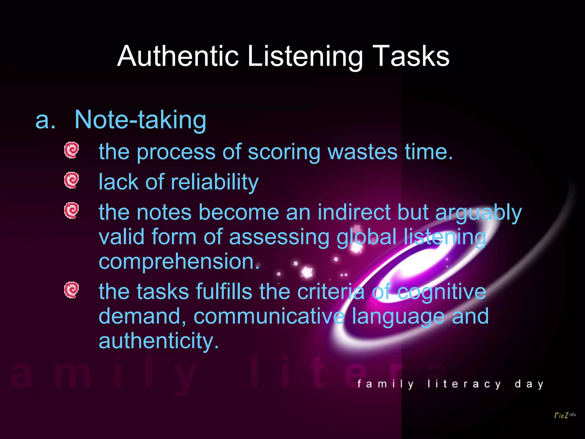 Designing assessment tasks | PPT