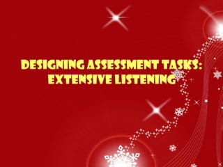 Designing assessment tasks | PPT