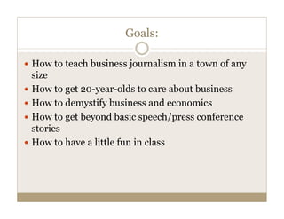 Designing Assignments to Build Financial Journalism Skills by Pam ...