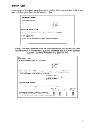 Designing a survey questionnaire | PDF