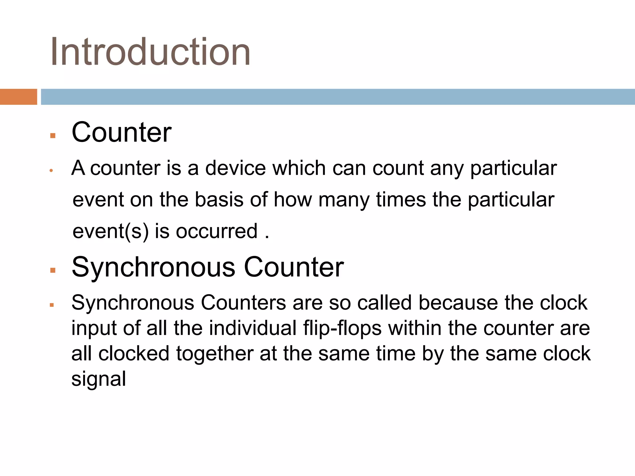 Designing A Synchronous Binary Irregular Counter With Counting Sequence Ppt