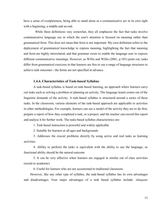 Designing a task - based English syllabus for students of tourism at ...