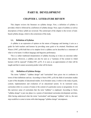 Designing a task - based English syllabus for students of tourism at ...