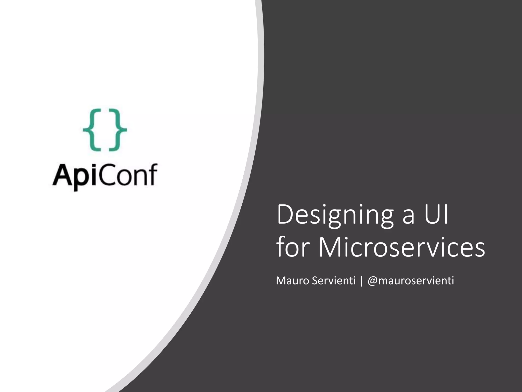 Designing a ui for microservices | PPTX