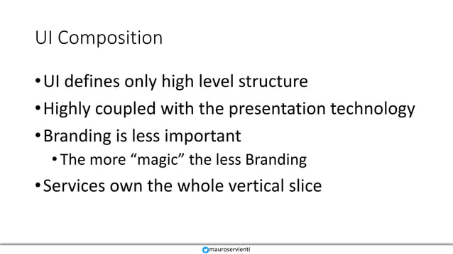 Designing a ui for microservices @ .NET Day Switzerland 2019 | PPT