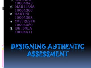 Designing Authentic Assessment | PPTX