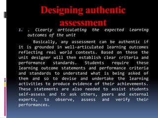 Designing Authentic Assessment | PPTX