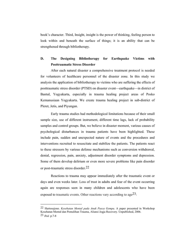 Designing Bibliotherapy for PTSD | PDF