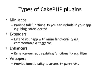 Designing CakePHP plugins for consuming APIs | PPT