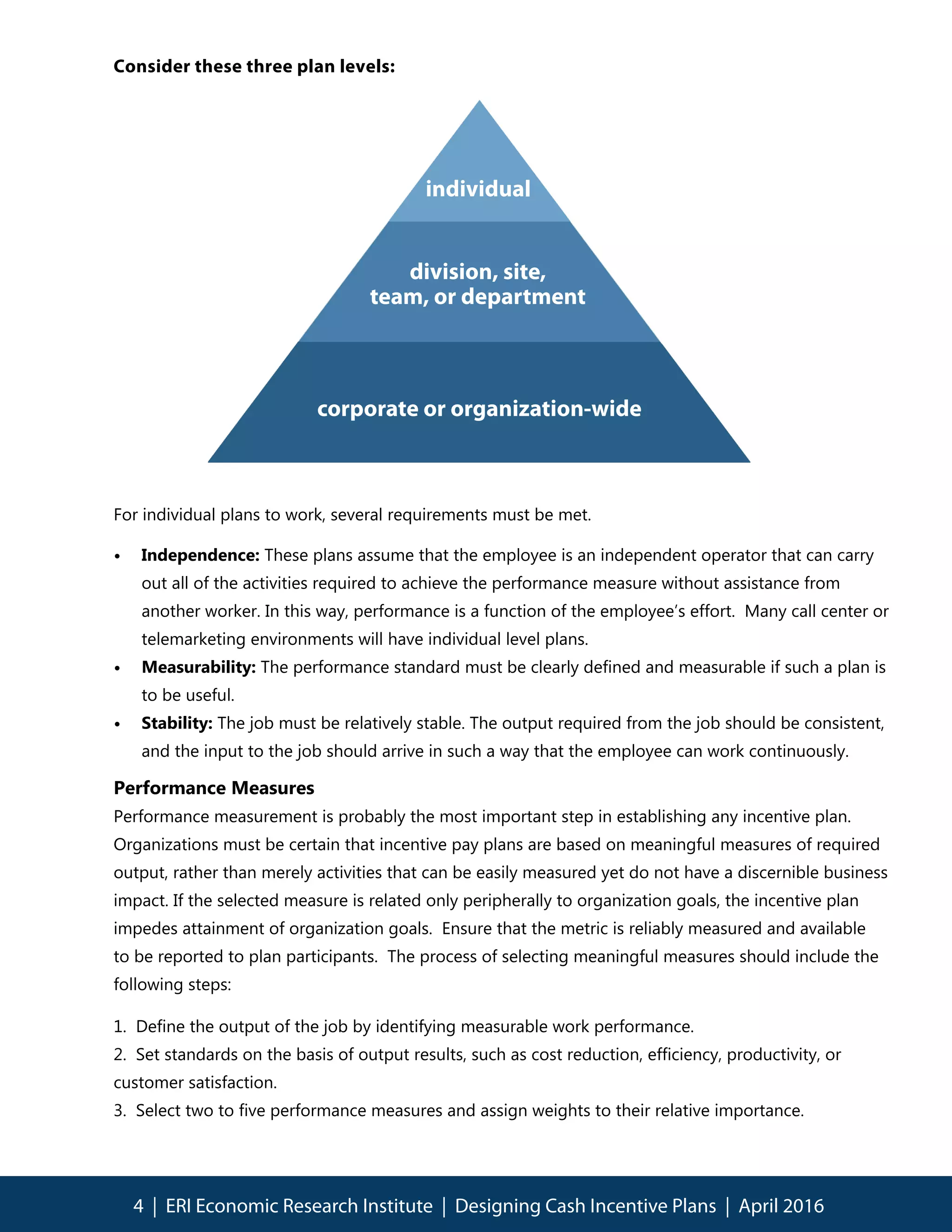 Designing Cash Incentive Plans | PDF