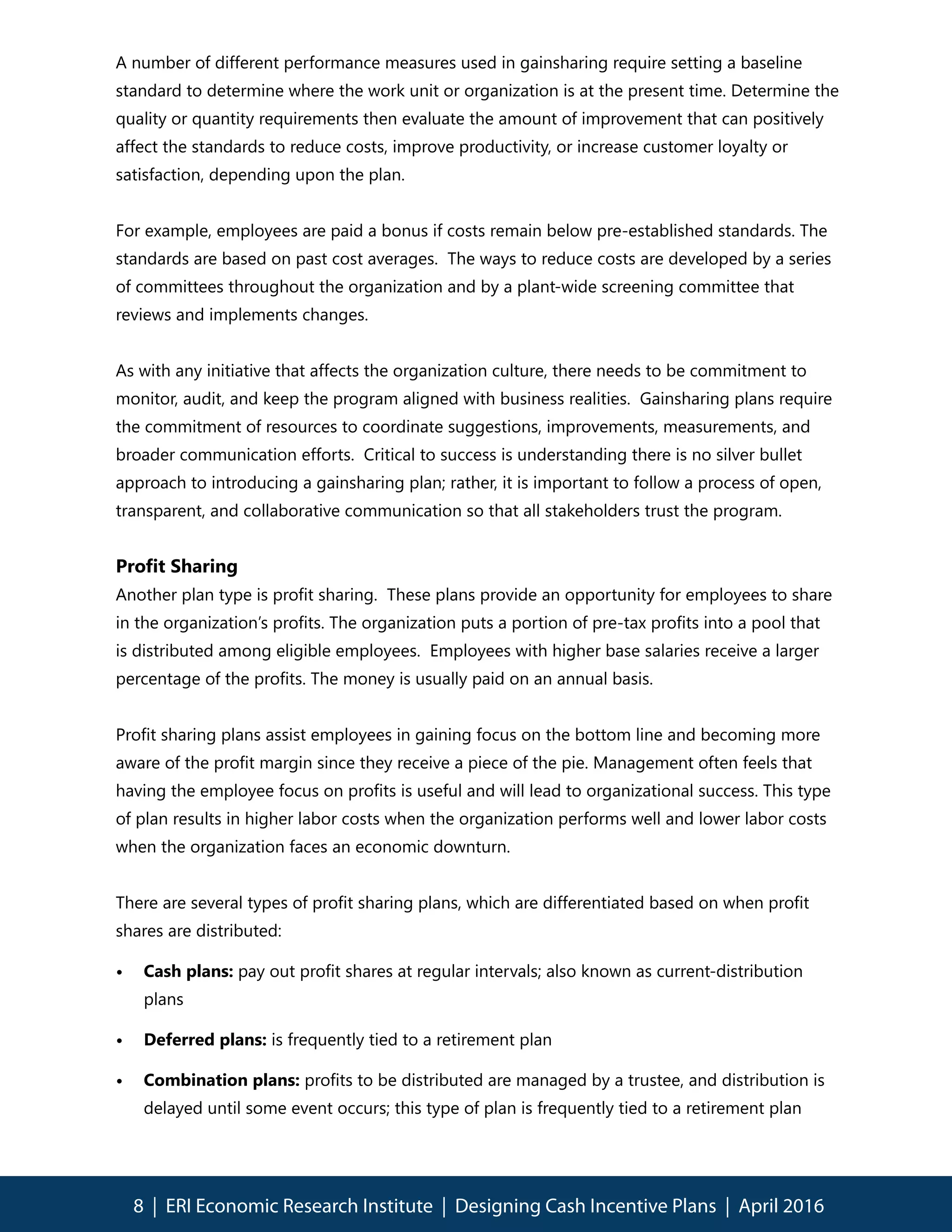 Designing Cash Incentive Plans | PDF