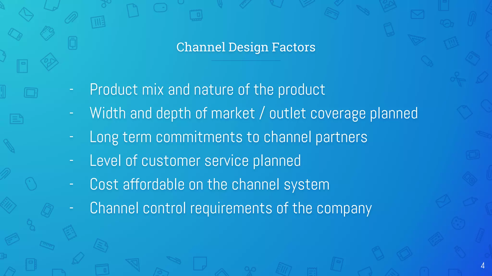 Designing of channel distribution | PPT
