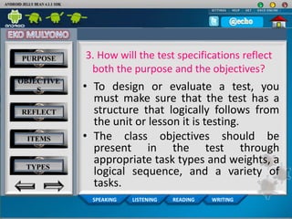 Designing classroom language test | PPTX