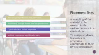 Designing classroom language test | PPTX | Standardized Testing ...