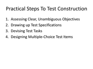 Designing classroom language tests | PPTX