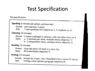Designing classroom language tests | PPTX