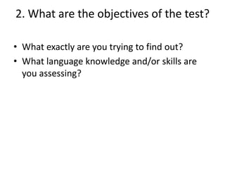 Designing classroom language tests | PPTX