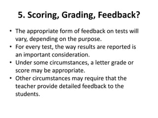 Designing classroom language tests | PPTX