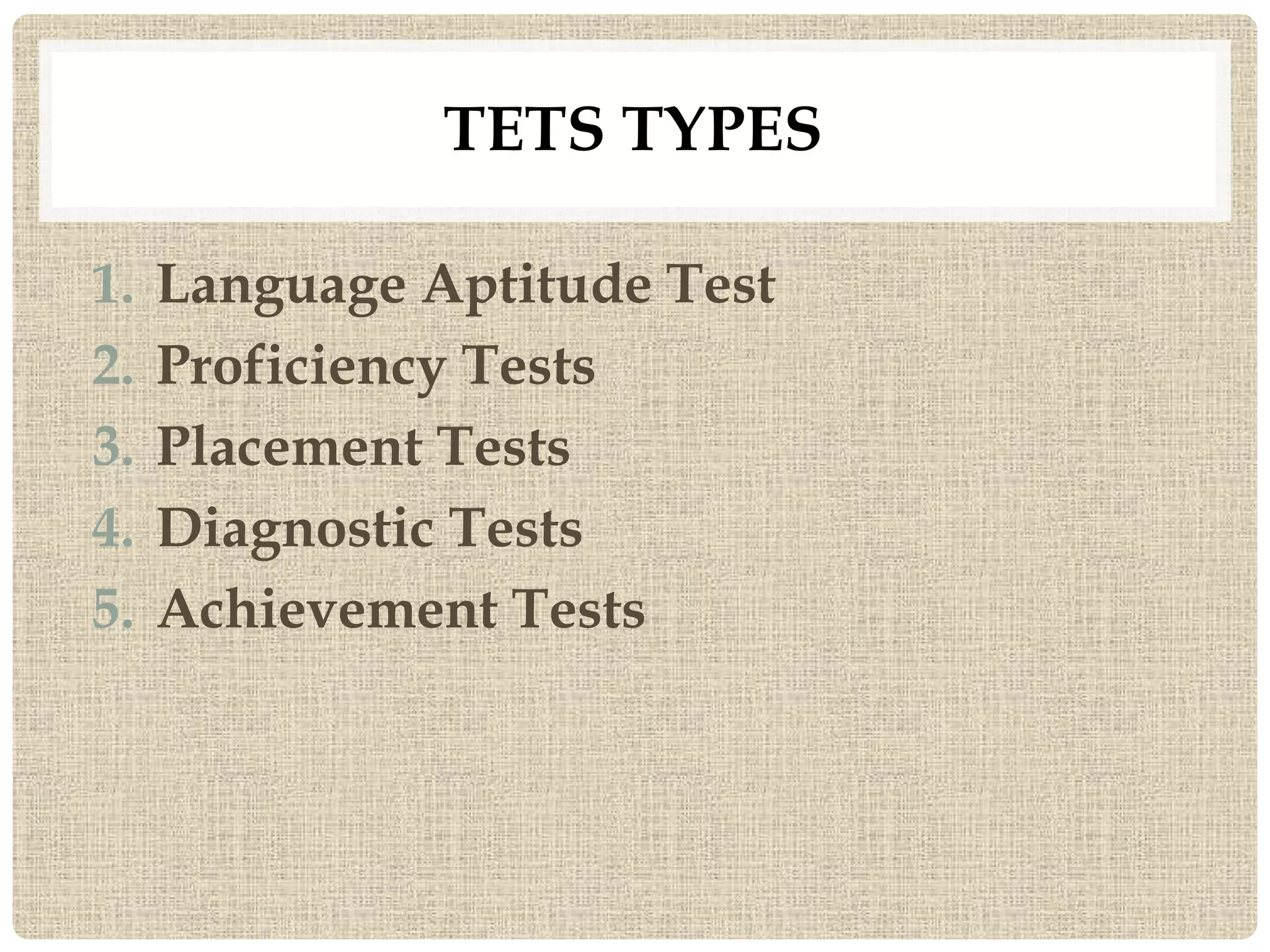 Designing classroom language tests | PPTX