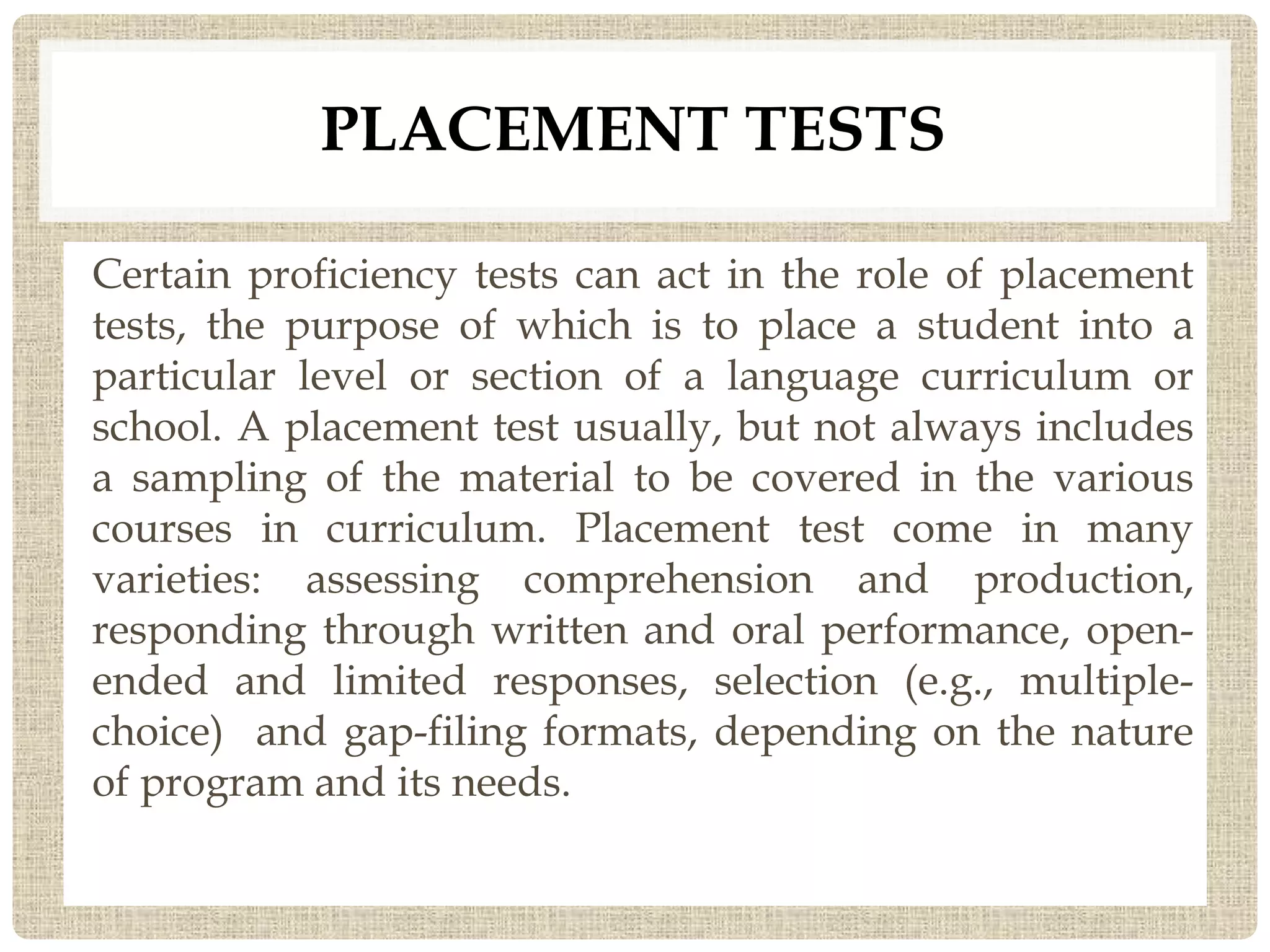 Designing classroom language tests | PPTX