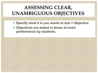 Designing classroom language tests | PPTX