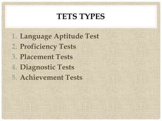 Designing classroom language tests | PPTX