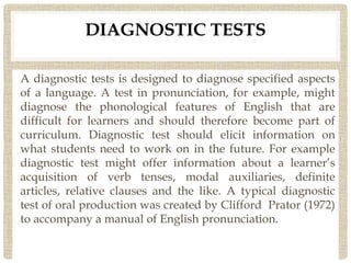 Designing classroom language tests | PPTX