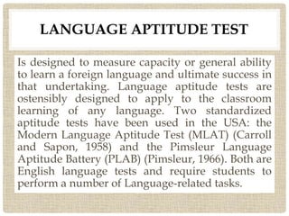 Designing classroom language tests | PPT