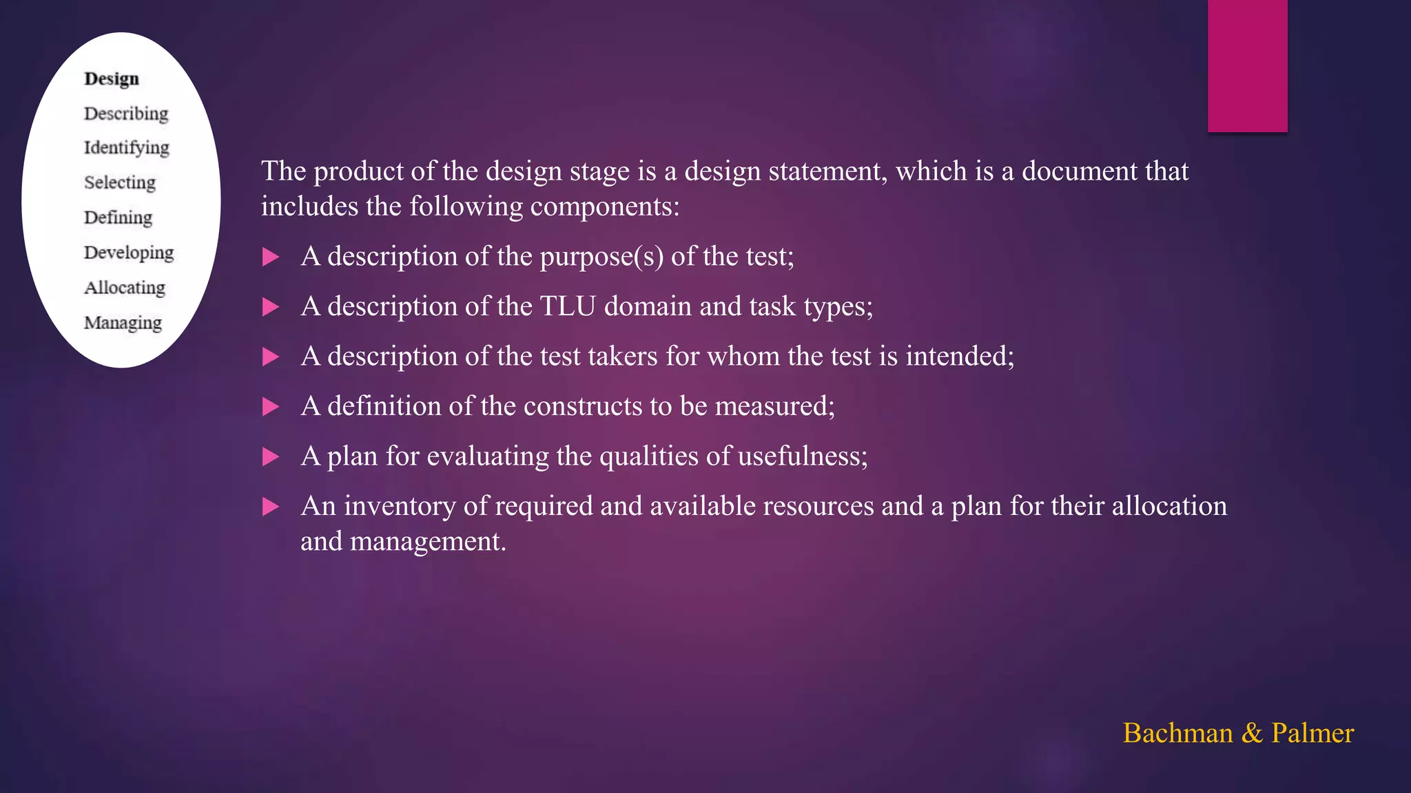 Designing classroom language tests | PPTX