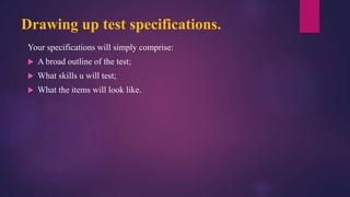 Designing classroom language tests | PPTX