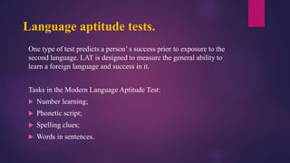 Designing classroom language tests | PPTX