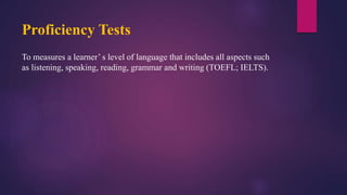 Designing classroom language tests | PPTX
