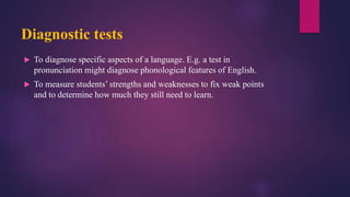 Designing classroom language tests | PPTX
