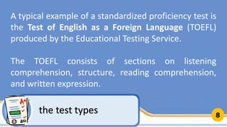 Designing classroom language tests | PPTX | Standardized Testing ...