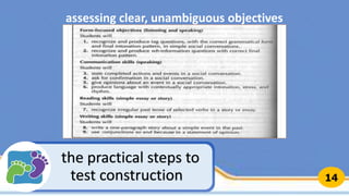 Designing classroom language tests | PPTX