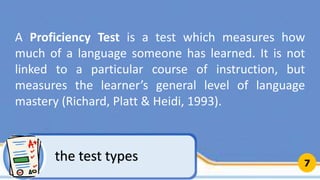 Designing classroom language tests | PPTX | Standardized Testing ...