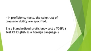 Designing classroom language tests copy | PPTX
