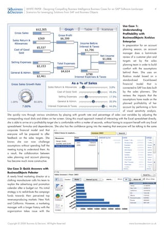 Designing Compelling Business Intelligence Business Cases for an SAP® Software Landscape | PDF