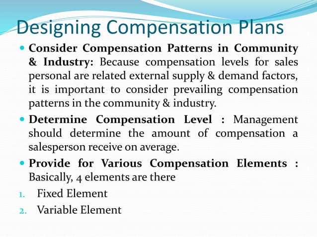 Designing compensation plans | PPT