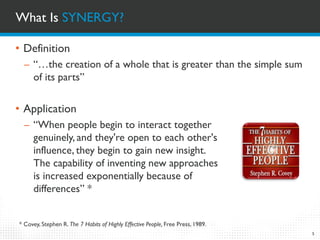 Designing and Delivering a Synergistic Learning Experience | PDF