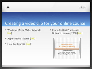 Tools for Designing Distance Learning Instruction | PPT | Web Conferencing | Computer Software ...