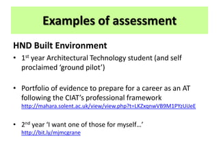 Designing effective assessments with Mahara | PPT