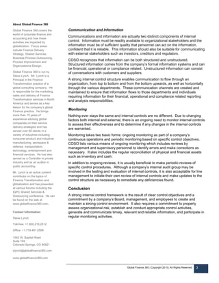 Designing Effective Financial Controls - Leveraging the Internal ...